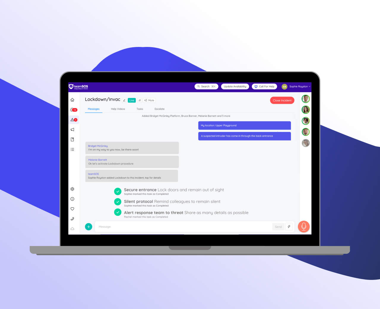 teamSOS | Incident & Emergency Response Platform for Schools